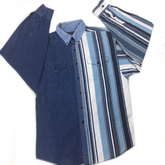 Vintage | Shirts | Vintage Two Tone Mens Button Down | Poshmark